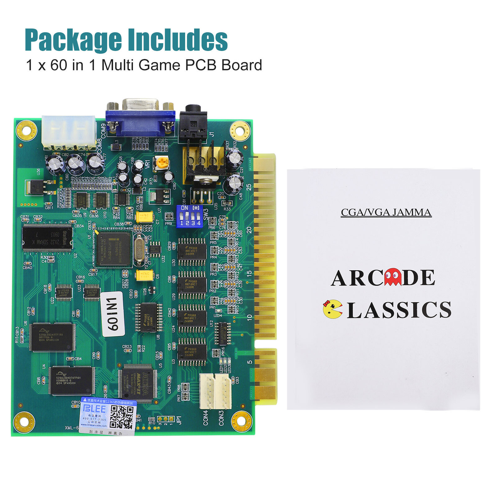 Buy 60 in 1 Multicade PCB Board CGA/VGA Output for Jamma Arcade Classic ...