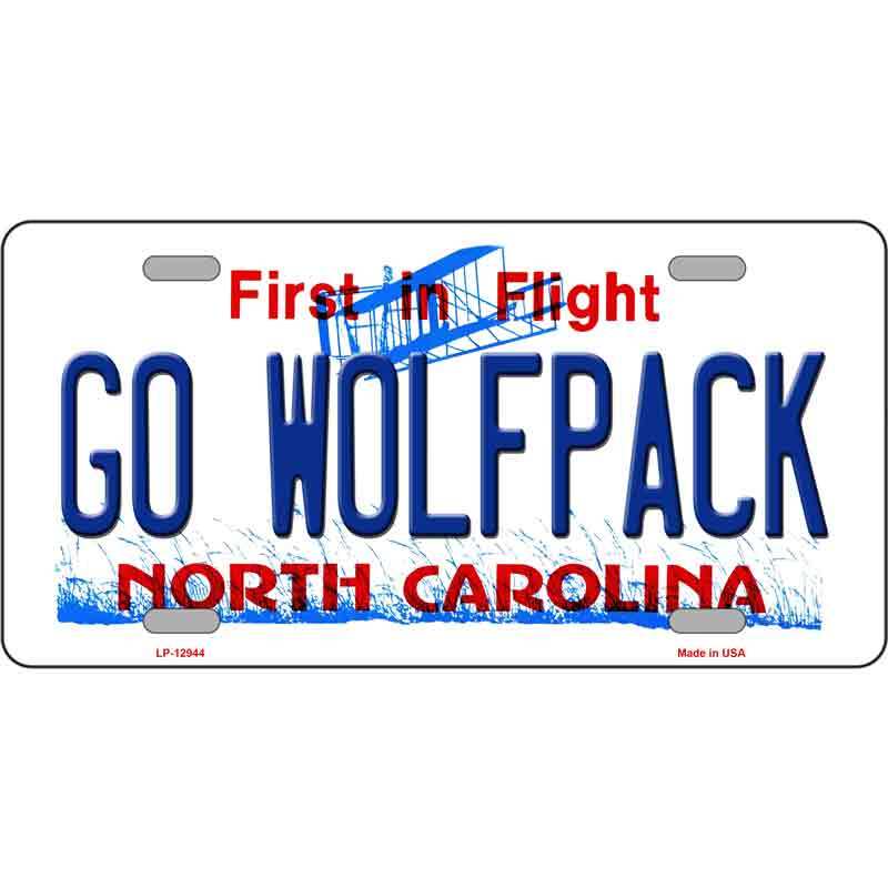 Go Wolfpack Novelty Metal License Plate Tag LP-12944 | eBay