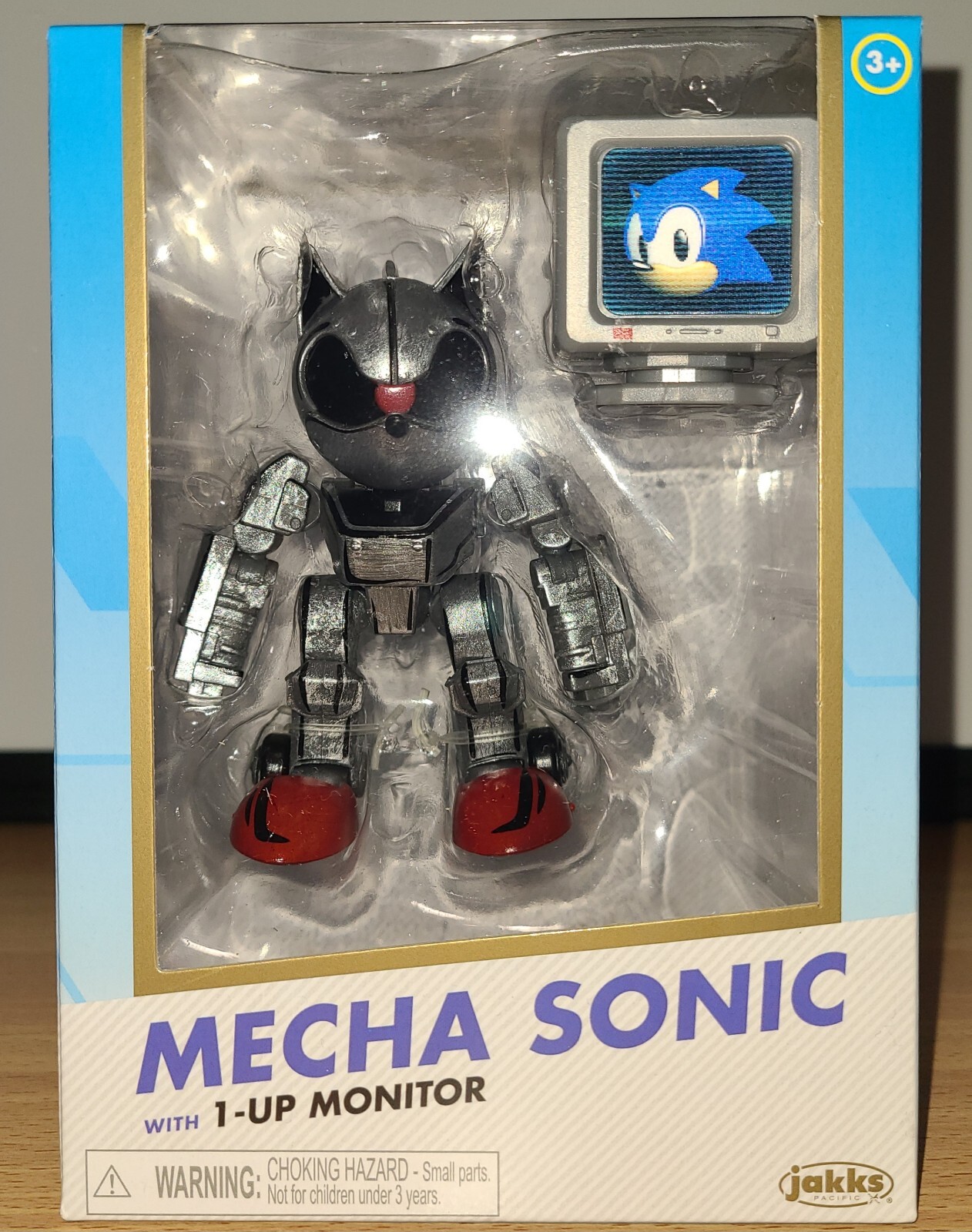 Jakks Pacific - Mecha Sonic 4" Figure with 1-UP Monitor - Gold Edition ...