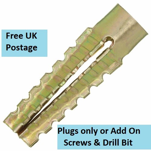 FIRE & HEAT USE Metal Rawlplug Wall Plugs / Fixings- Add on Screws ...
