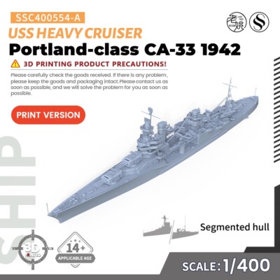 SSMODEL SSC400554-A 1/400 Military USS Portland-class CA-33 Heavy ...