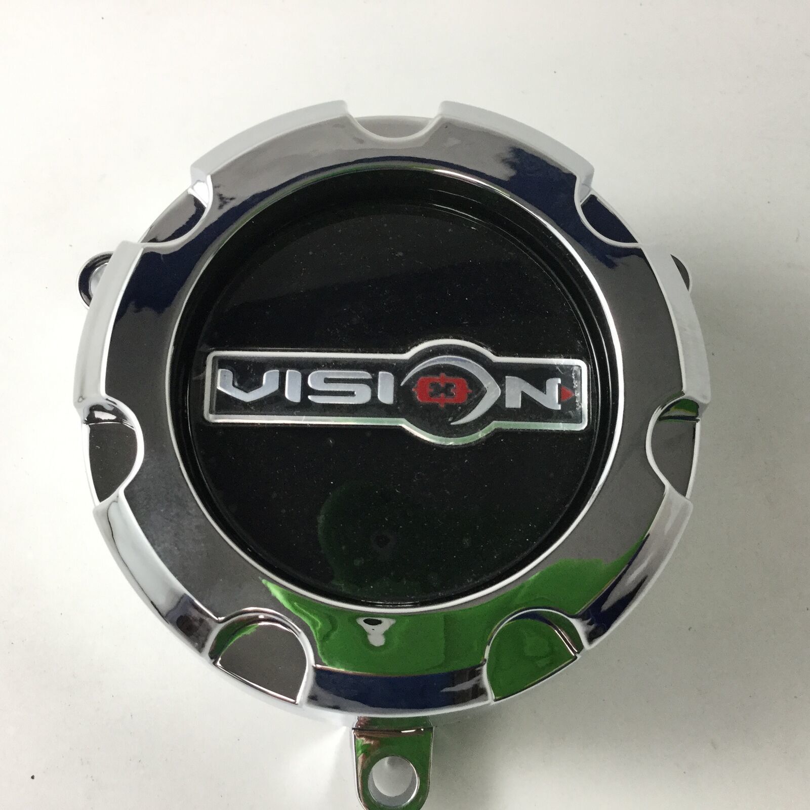 Vision 412 Rocker Chrome GV8 Invader 6 Lug Wheel Center Cap C398-6V C ...