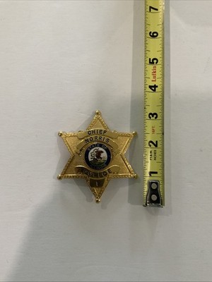Chief Of Police Norris (State Of Illinois) Badge #1 Vintage ♨️♨️A2 ...