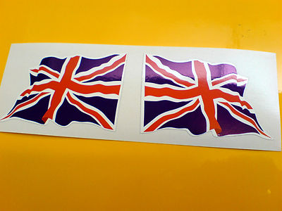 UNION JACK UK GB Wavy Flag Motorcycle Helmet Car Stickers Decals 2 off ...