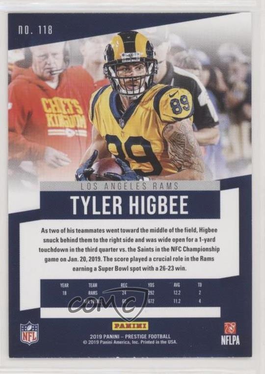 2019 Panini Prestige Tyler Higbee #118 | eBay