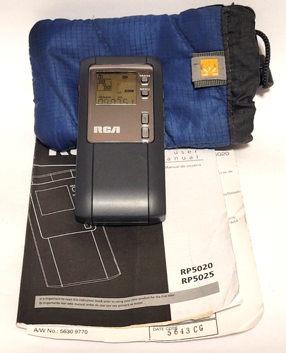 RCA RP 5020A Digital Voice Recorder/Player Handheld w/ Manual & Carry ...