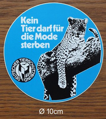 Sticker Aufkleber Tierschutz Deutscher Tierschutzbund Leopard Panther ...