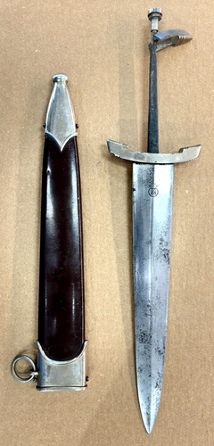 WWII German Dagger With Scabbard Guard Pommel -- Missing Handle | eBay