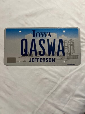 LICENSE PLATES IOWA VANITY QASWA 2 OF 2 | eBay