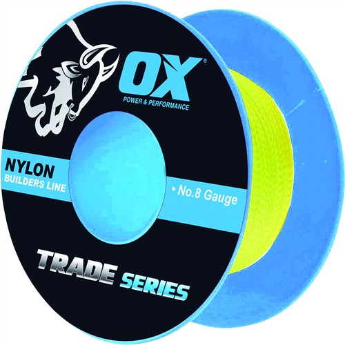 OX BUILDERS LINE 100m Flexible Spool, No. 8 Guage Thickness, LIME *Aust ...