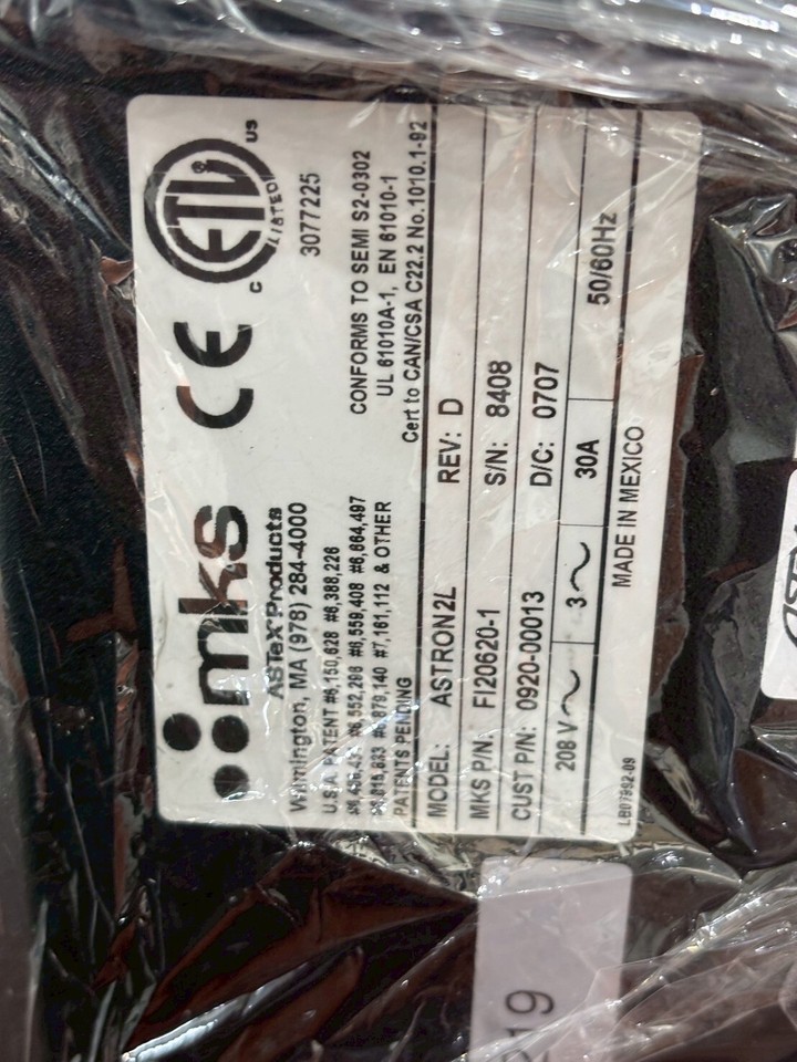 MKS / Astron 2L RPS / Fi20620-1 | eBay