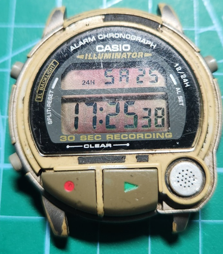 Casio AV-1 Module 1588. Vintage Voice Recording Watch- Works (Read ...