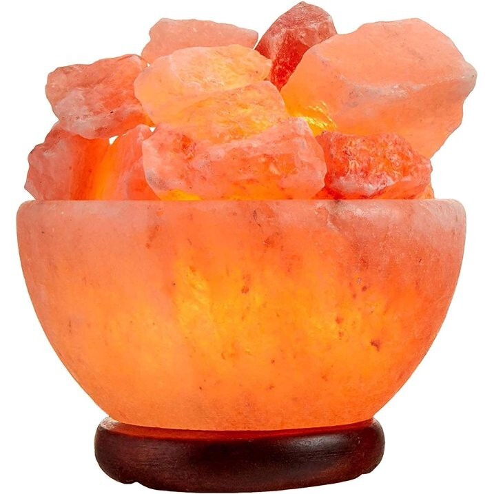 Large Himalayan Salt Lamp 9 lb Round Shape Fire Bowl Night Light for ...
