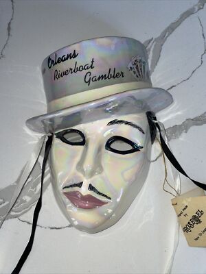-Wall Art Rose El Ceramic Mask " New Orleans Jazz" Riverboat Gambler | eBay