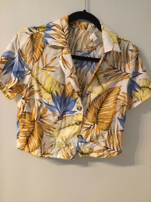 Mooloola Cropped Shirt Sleeve Shirt - Size 8 6 | eBay