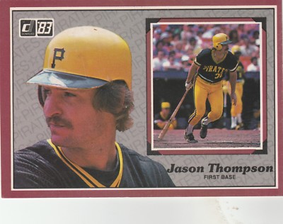FREE SHIPPING-MINT-1983 Pittsburgh Pirates Donruss #8 Jason Thompson (3 ...
