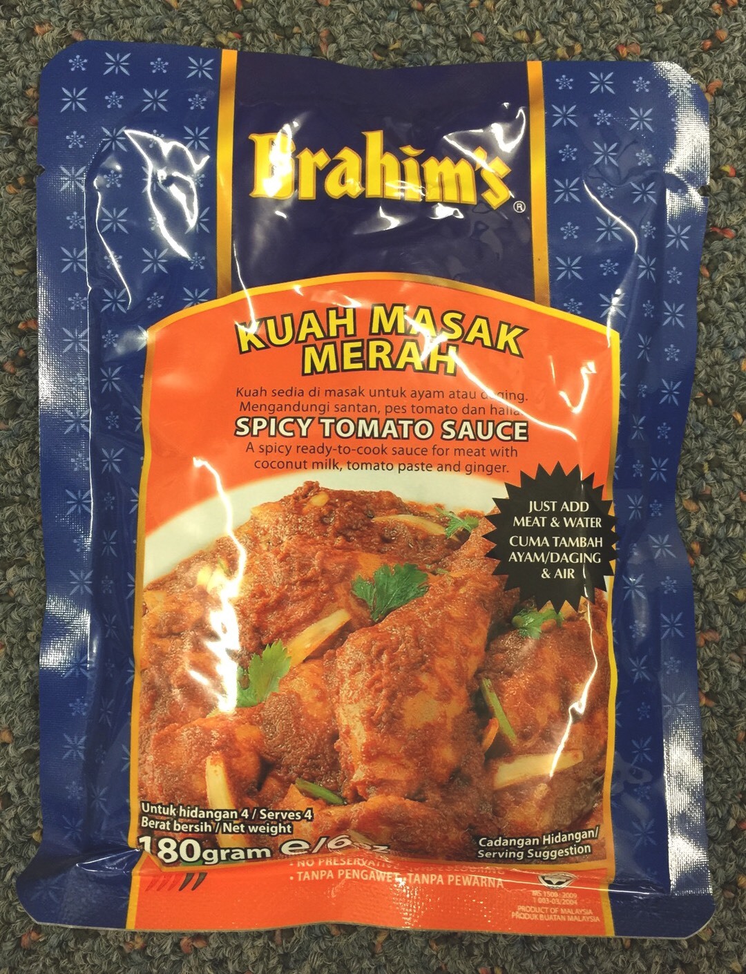 Brahim's Spicy Tomato Sauce Cooking Sauce (Chicken/Beef) 180g | eBay ...