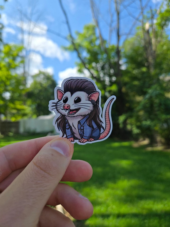 Funny Animal Hillbilly / Redneck Stickers | Mullet Possum, Goose ...