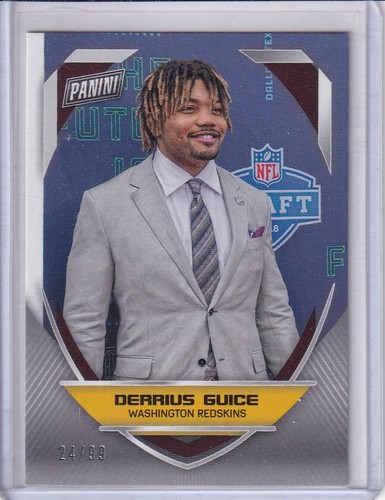 2018 Panini Day NFL Draft Red Carpet #R9 Derrius Guice Washington ...