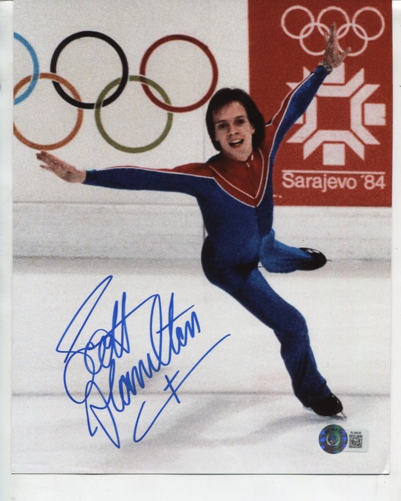 OLYMPICS skating SCOTT HAMILTON Beckett COA hand signed AUTOGRAPH 1082 ...