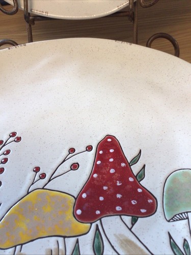 Spectrum Designz Mushroom Dinner Plates 11” Set Of 4 | eBay