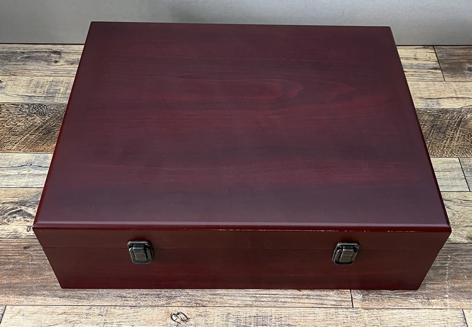 EMPTY Wooden Box - US 50 State Quarter Coin Collection Heavy Duty ...