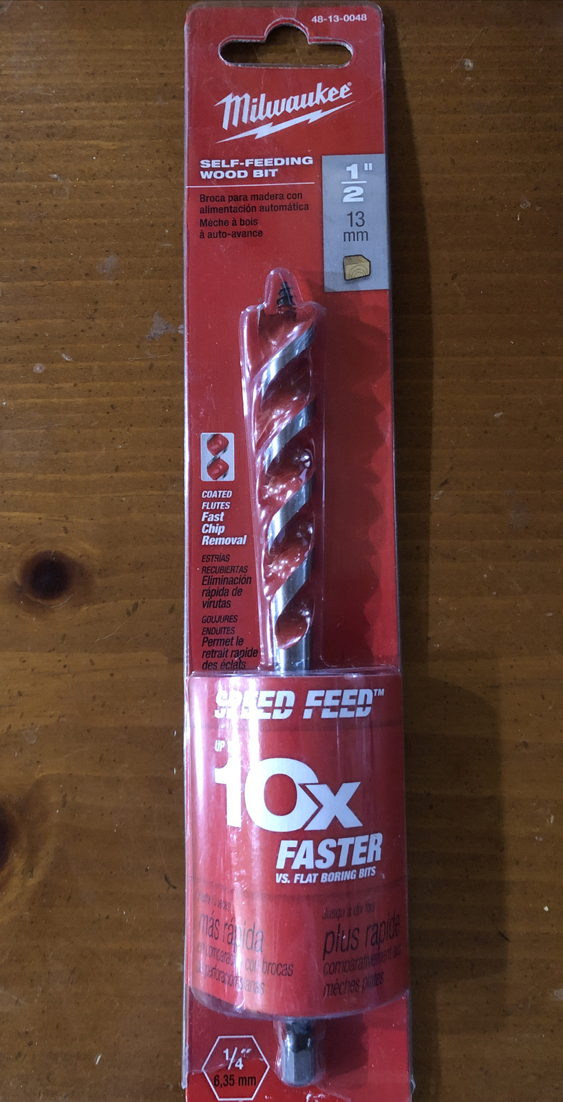 MILWAUKEE Boring Drill Bit 1/2 Inch Self Feed Wood CHN 48-13-0048 | eBay