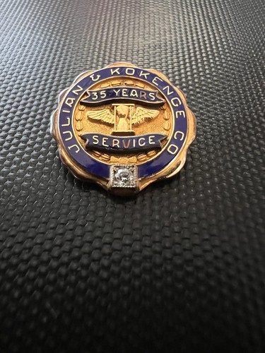Julian & Kokenge 35 Year Service Award Pin | eBay