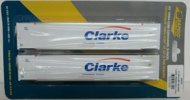 Rapido # 402021 53' High-cube Container 2-pack Cthu HO Scale MIB for ...