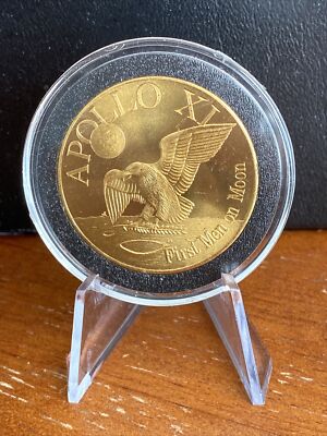 Apollo XI First Men on the Moon, Apollo XII, Second Lunar Landing Coin ...