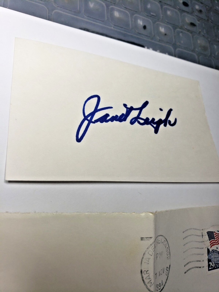 Autographed Janet Leigh 3x5 index card LEGENDARY PSYCHO ACTRESS | eBay