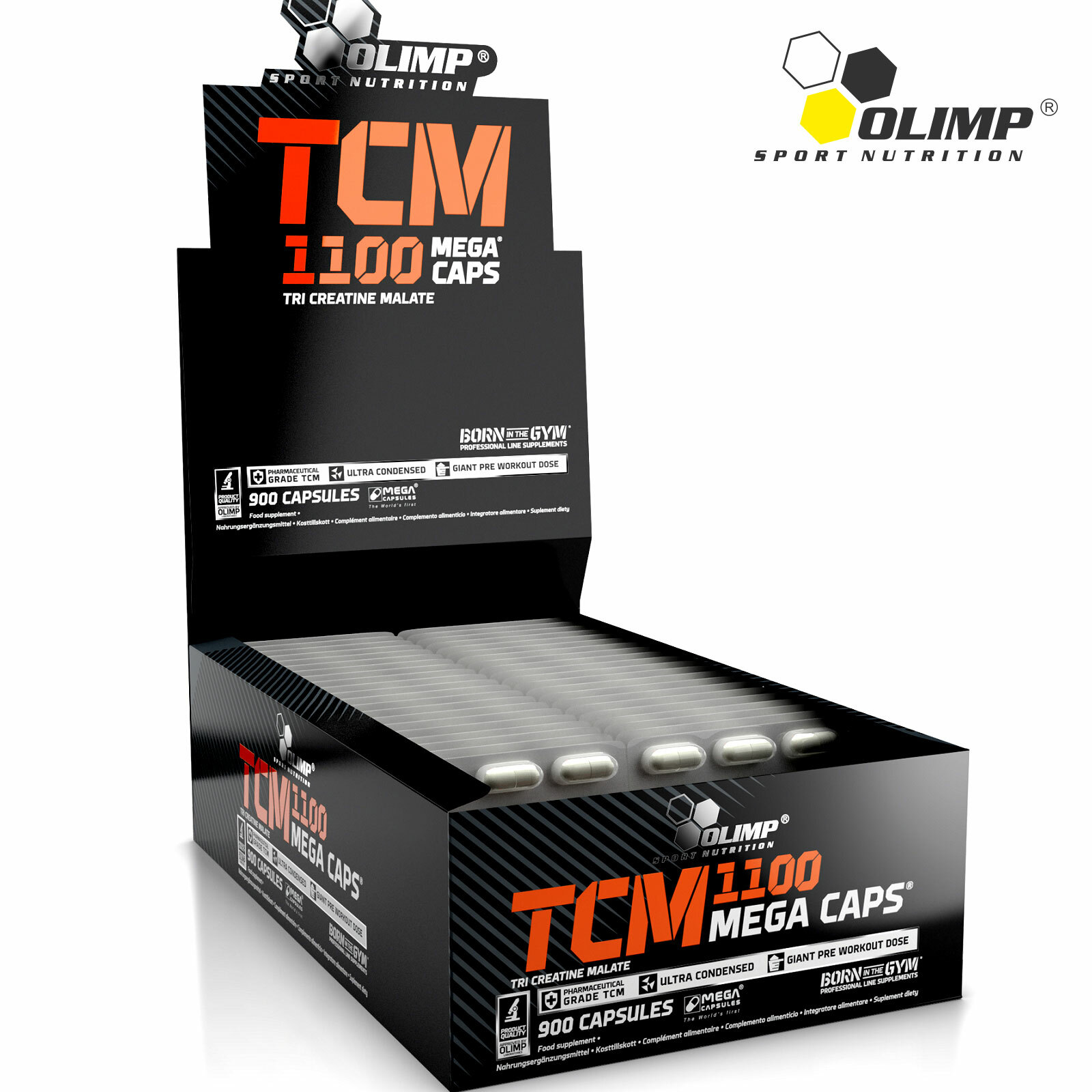 TCM 30-180 Caps. Tri-Creatine Malate Lean Ripped Muscles Grow ...
