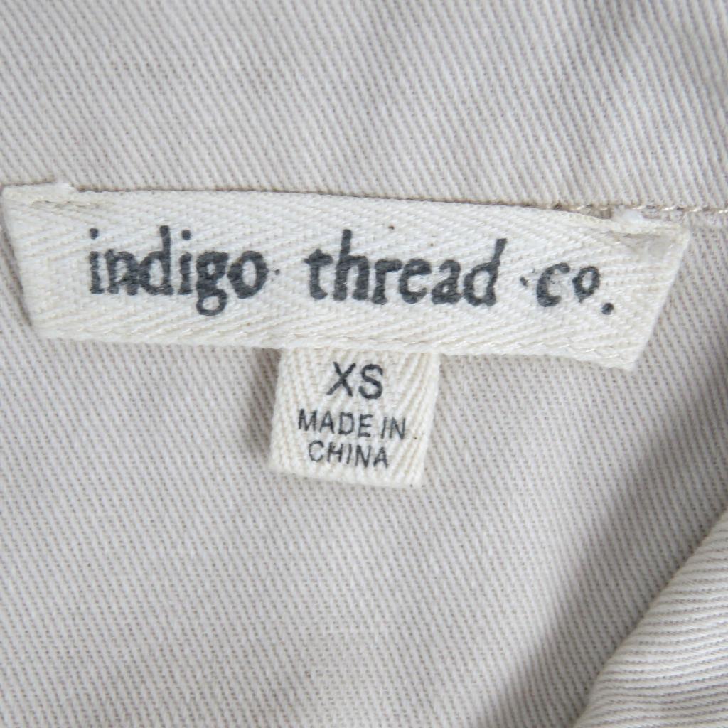Indigo Thread Co Cotton Twill Drawstring Waist Distressed Utility ...