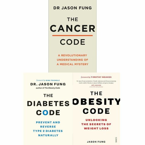 Dr Jason Fung 3 Books Collection Set Obesity Code,Diabetes Code,Cancer ...