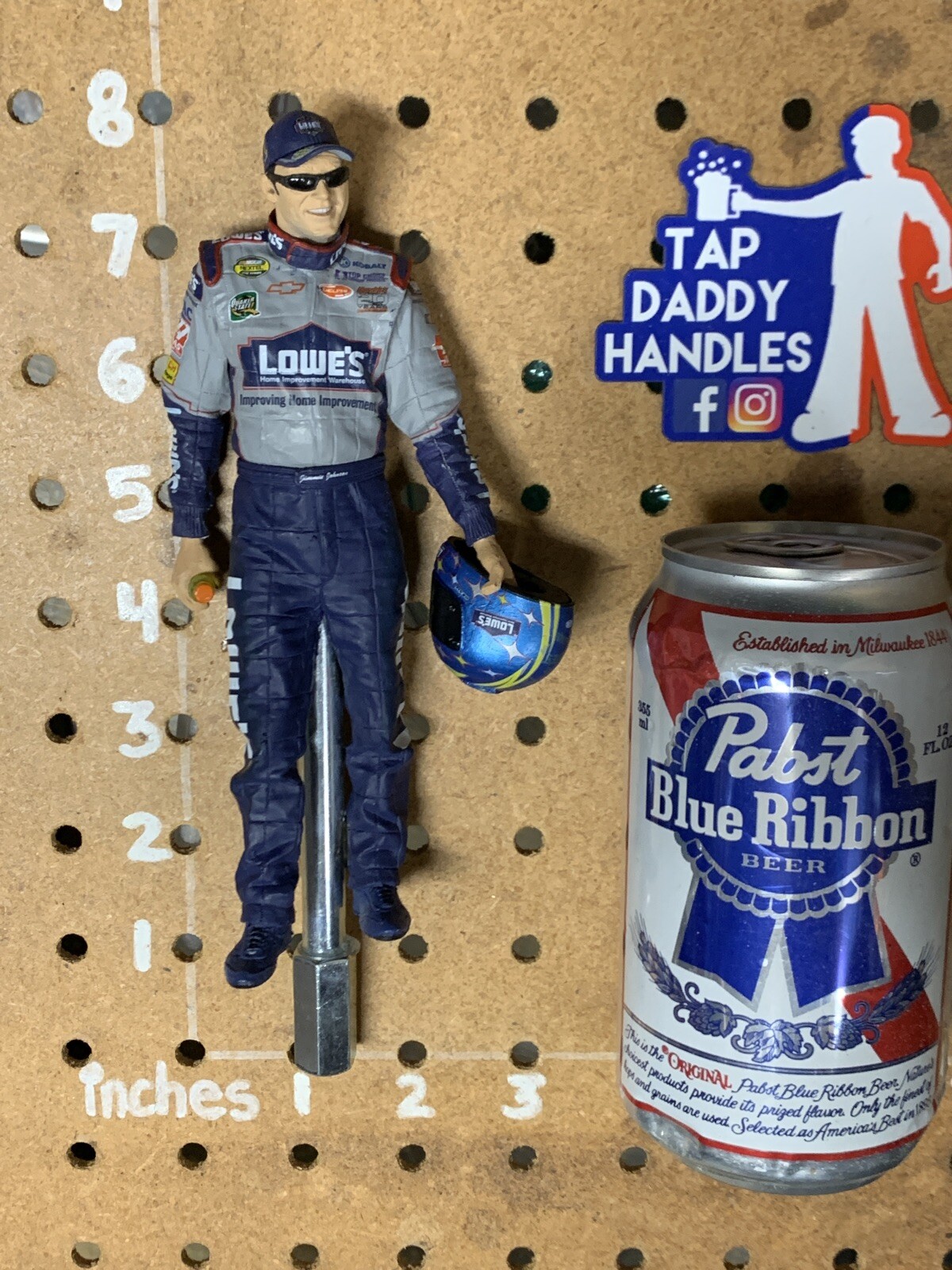 NASCAR Beer Keg TAP HANDLE Jimmie Johnson Race Car Lowes Chevy | eBay