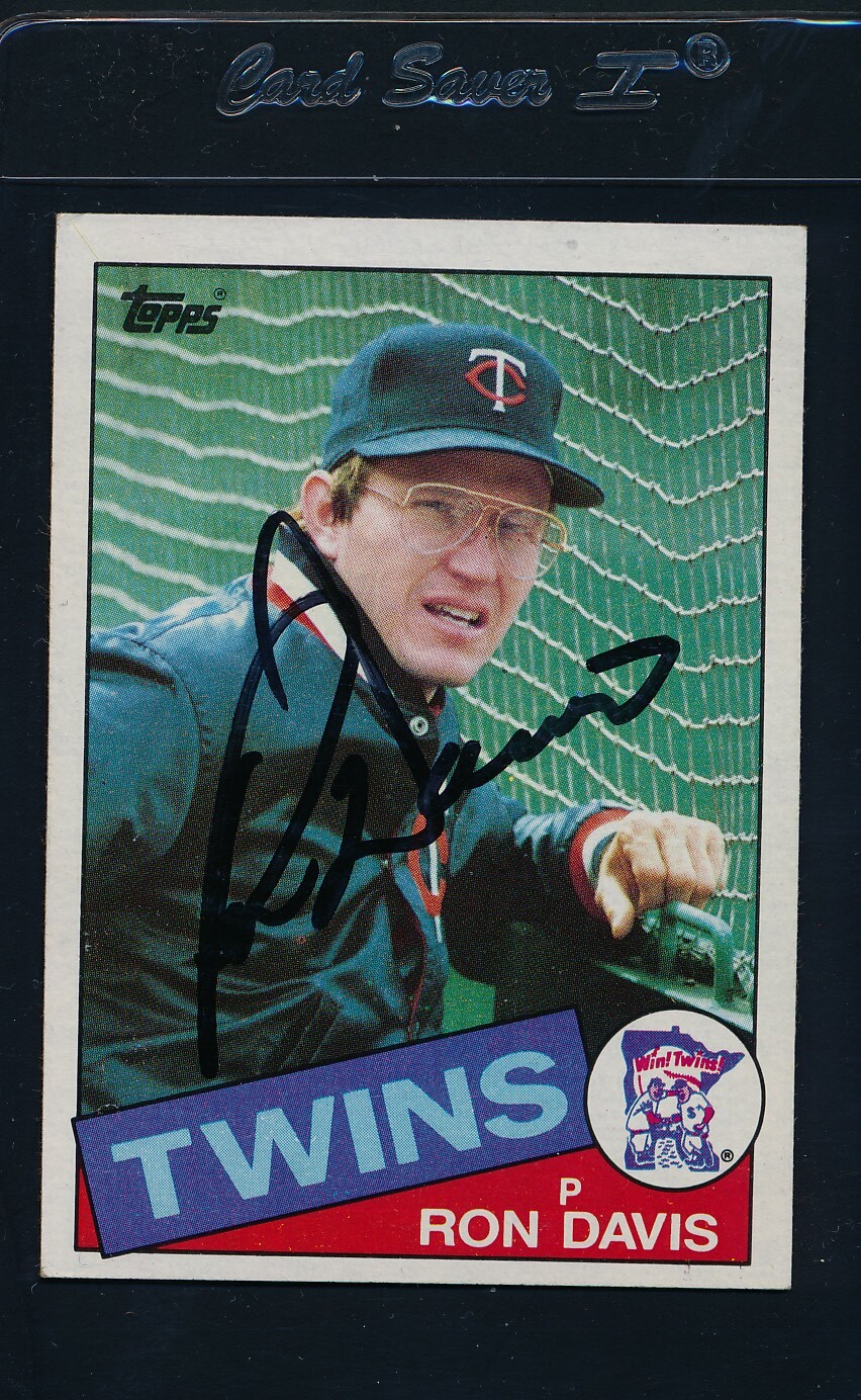 1985 Topps #430 Ron Davis Twins Signed Auto *16007 | eBay