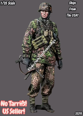 1/35 Resin Figure German Waffen SS Officer w/ MP40 & Binoculars Model ...