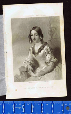 Romantic - Love's Light Summer Cloud- 1851 Victorian Line Engraving by ...