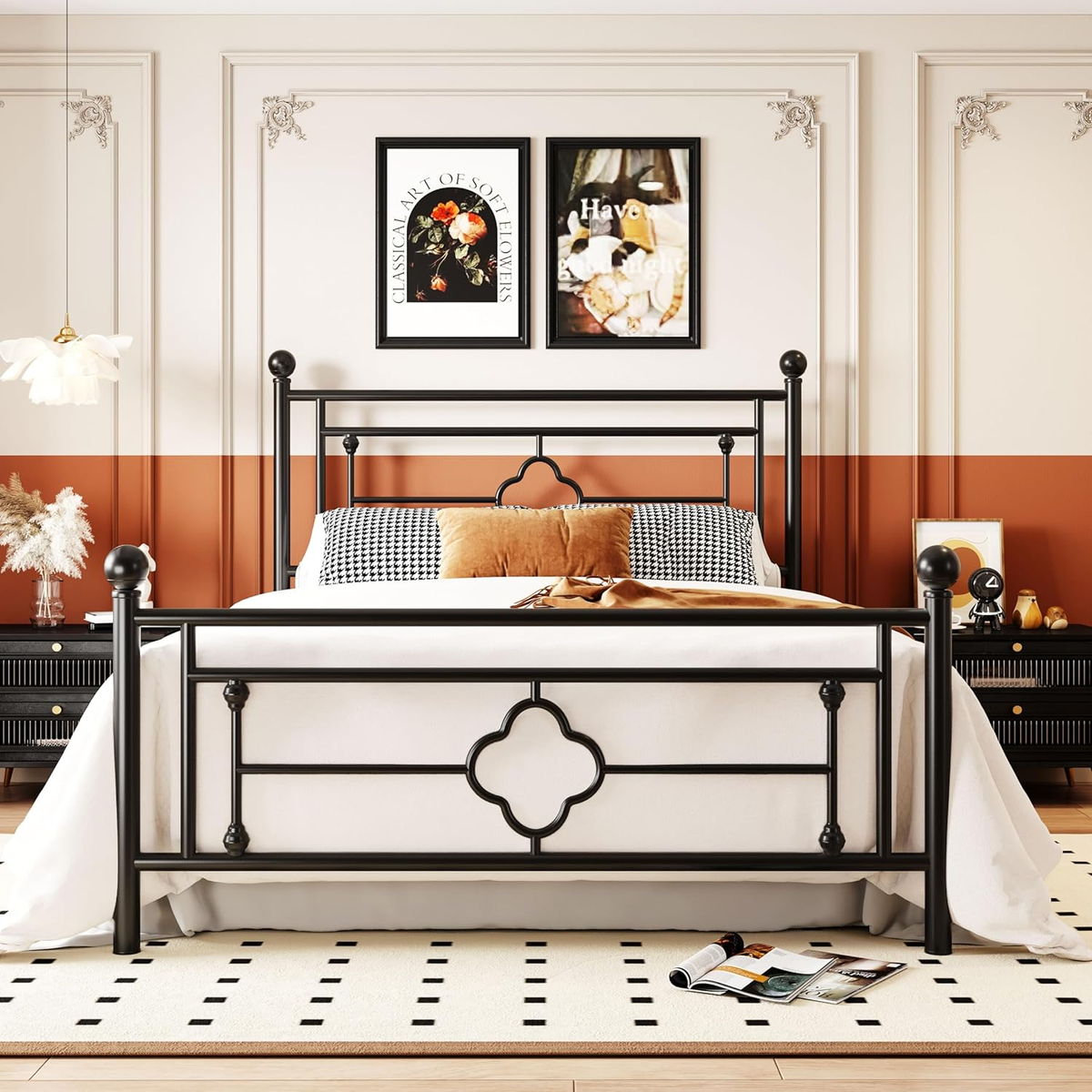 Victorian Full Size Metal Platform Bed Platform Bed Frame Mattress
