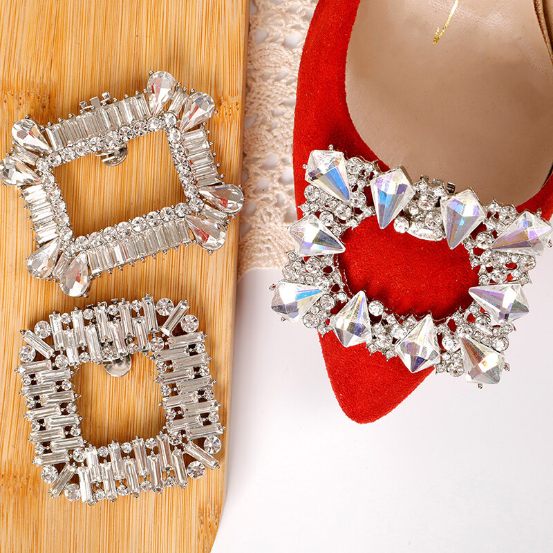 Crystal Shoe Clip DIY Accessories High-heeled Shoes Jewelry Bridal ...