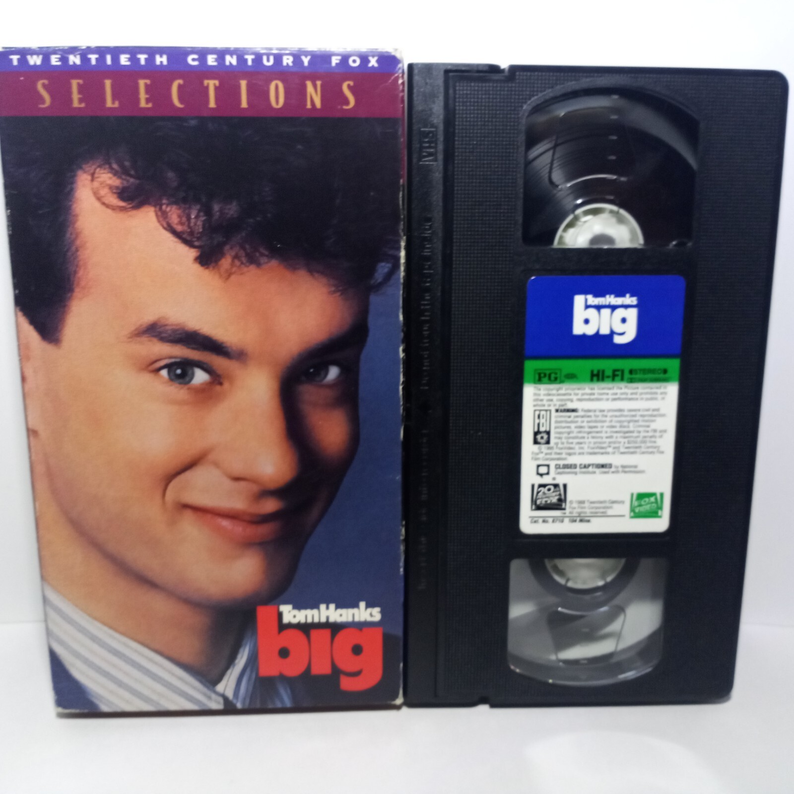 BIG The Movie 1988 VHS FOX Selections Tom Hanks Video Tape 86162871030 ...