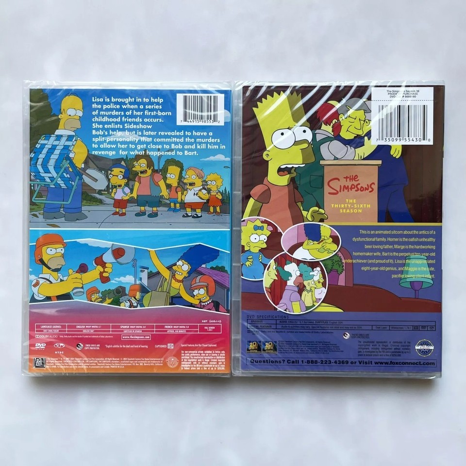 The Simpsons: The Complete Season 35&36 (DVD, 6-Disc Box set ) New ...