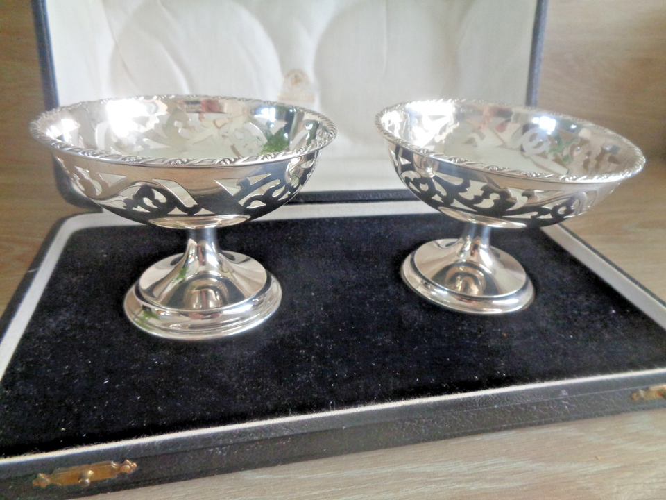 Silver Bon Bowl Dish BOXED PAIR Vintage Sterling hm 1927 Charles Green ...