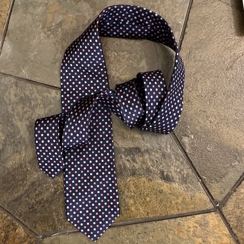 SEIGO KATSURAGAWA Blue Geometric Men's Silk Necktie Tie Limited Edition ...