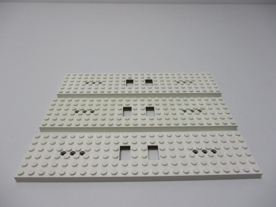 (C7/4) 3x Lego Train Wagon Base Plate 6x24 White 9V 12V RC TRAIN | eBay