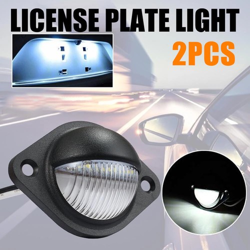2x Universal Black LED License Plate Tag Lights Lamps for Truck SUV ...