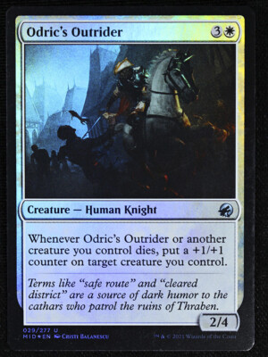 Magic TCG - Midnight Hunt - Odric's Outrider - 029 - Uncommon - Foil LP ...