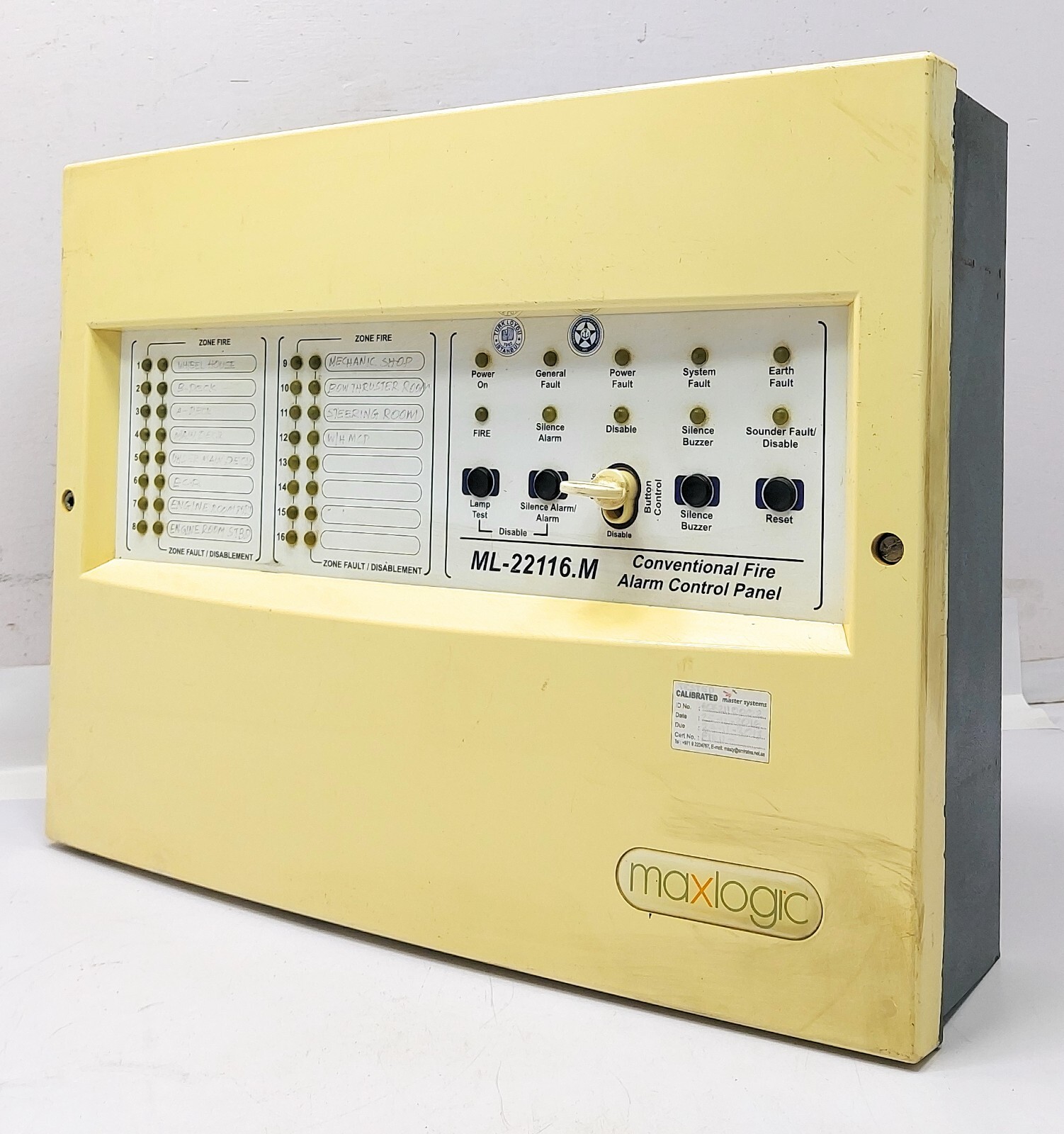 MAXLOGIC ML-22116.M 50HZ CONVENTIONAL FIRE ALARM CONTROL PANEL 9311 for ...