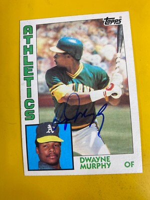 RS3928 1984 Topps #103 Dwayne Murphy A'S HAND SIGNED AUTOGRAPH | eBay
