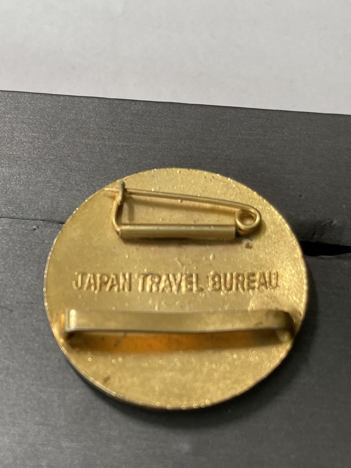 Vintage Howard Japan Tour Japan Travel Bureau Enameled Pin Back Lapel ...